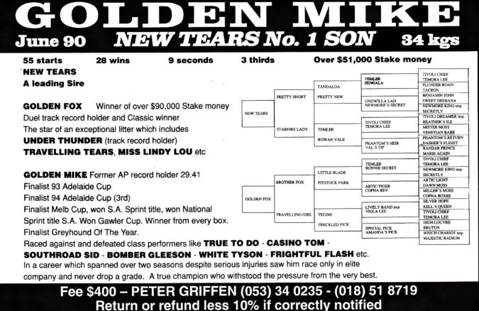 Golden Mike – History of Greyhound Racing in Australia